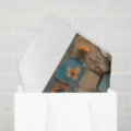 Tiger head with flowers and stone collage tissue paper | Zazzle
