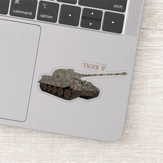 Tiger II German WW2 Battle Tank Sticker | Zazzle