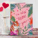 Tiger I'm wild about you pink valentine's day Card | Zazzle