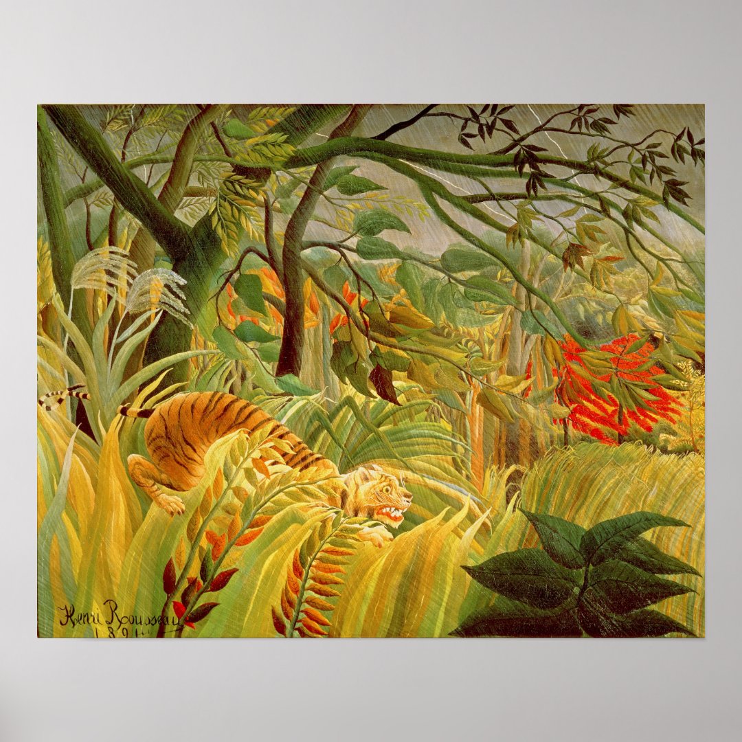 Tiger in a Tropical Storm 1891 Poster | Zazzle
