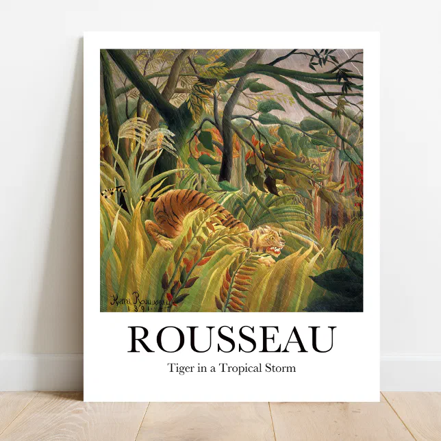 Tiger in a Tropical Storm by Henri Rousseau Poster | Zazzle