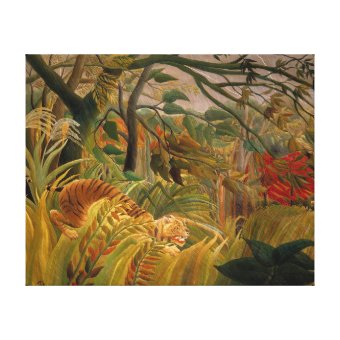 Tiger in a Tropical Storm | Henri Rousseau Canvas Print | Zazzle