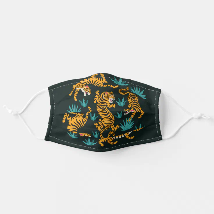 Tiger Japanese tattoo art Adult Cloth Face Mask | Zazzle