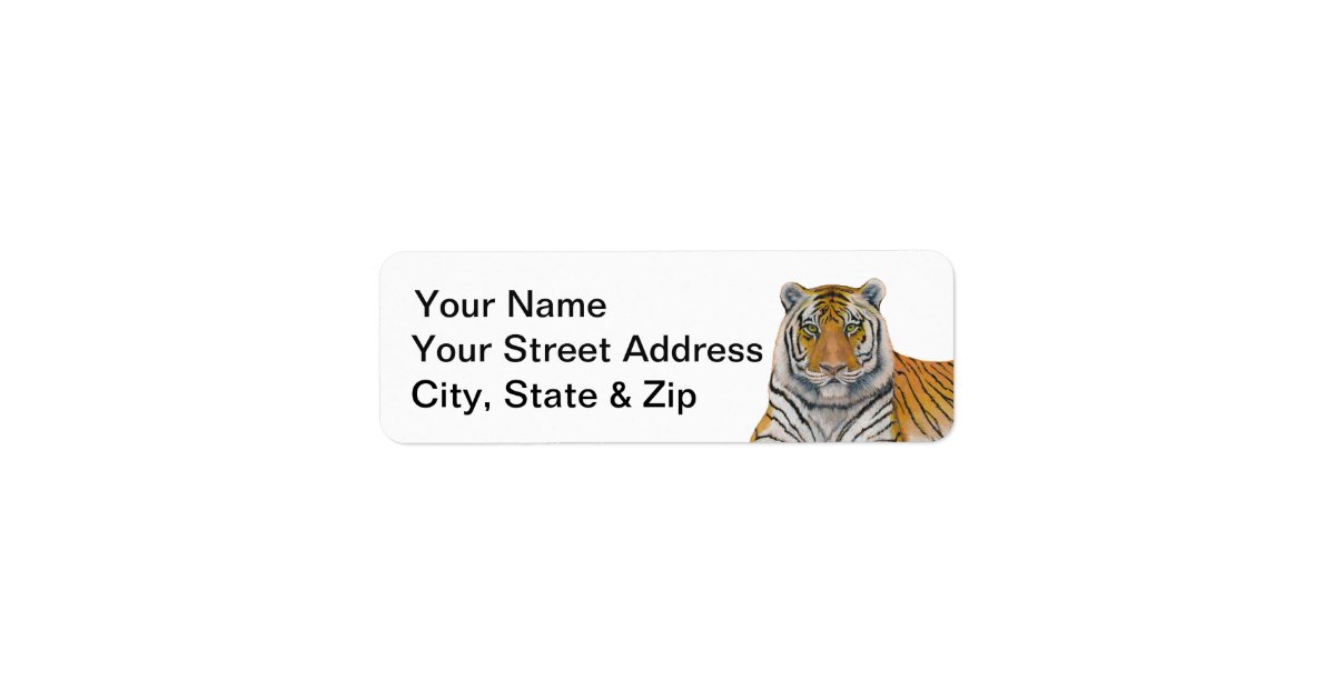 Tiger Label | Zazzle.com