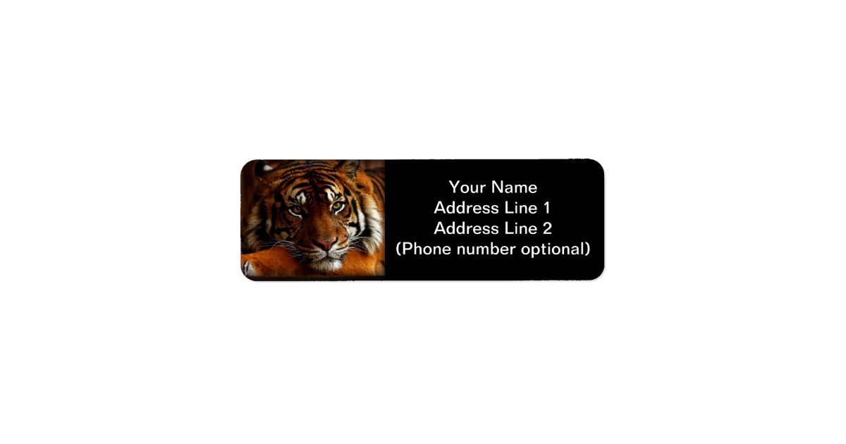 Tiger Label | Zazzle