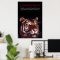 Tiger Leadership Inspirational Pop Art Poster | Zazzle