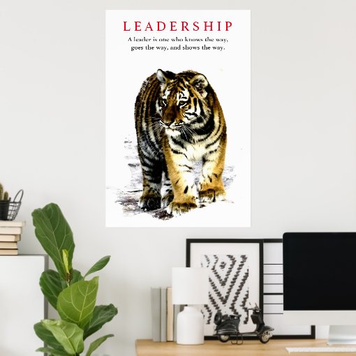 Tiger Leadership Motivational Poster | Zazzle