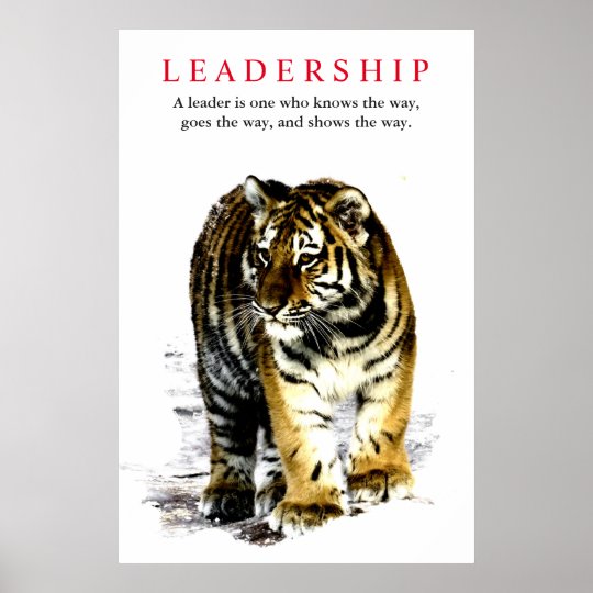 Tiger Leadership Motivational Poster | Zazzle.com