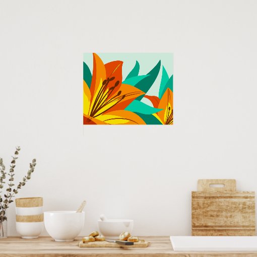 Tiger Lily Art Poster | Zazzle