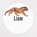 Tiger Name Kids' Labels | Zazzle