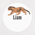 Tiger Name Kids' Labels | Zazzle
