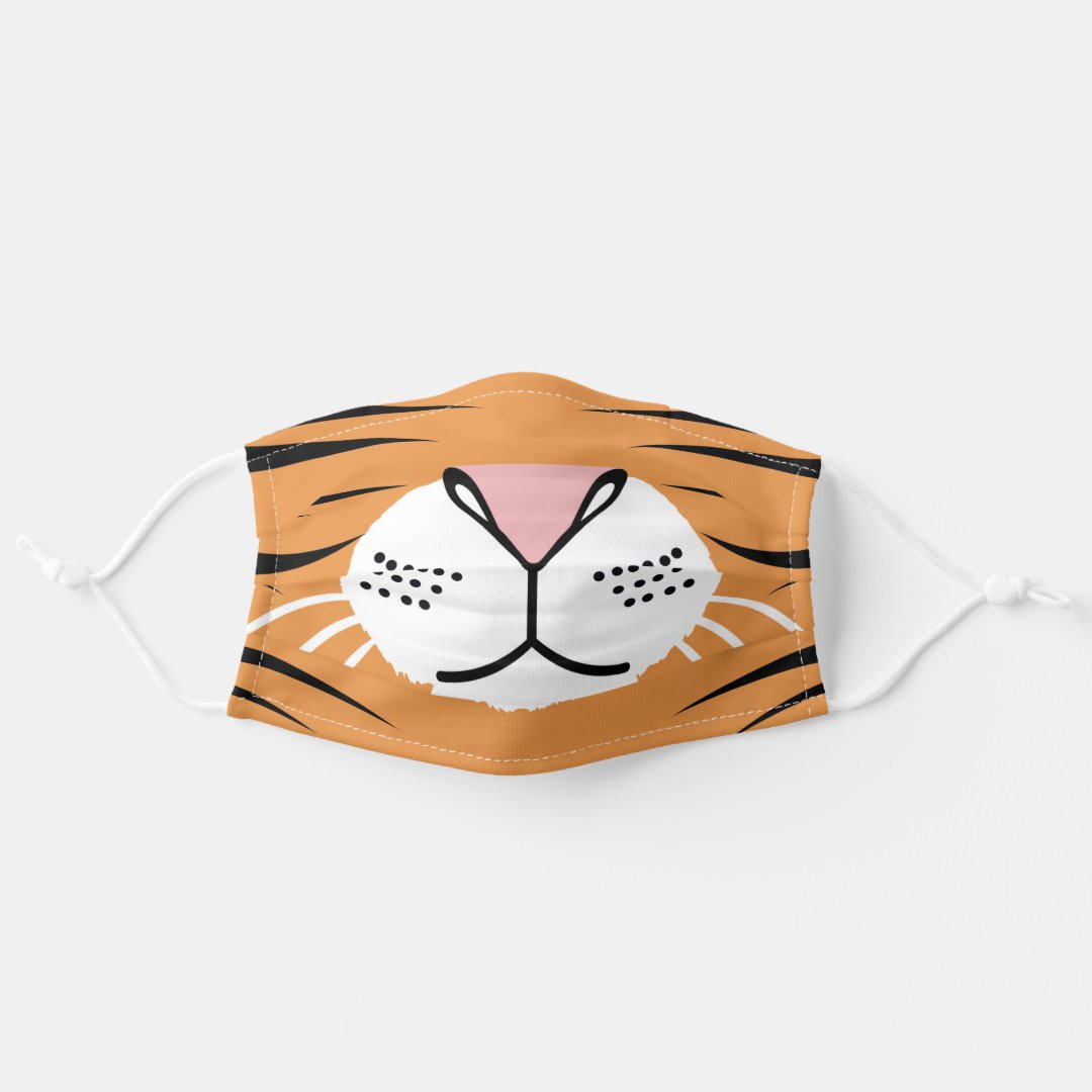 Tiger Nose Adult Cloth Face Mask | Zazzle