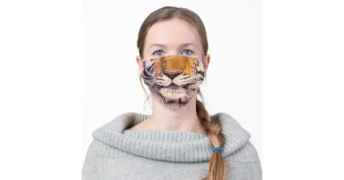 Tiger Nose and Mouth Adult Cloth Face Mask | Zazzle
