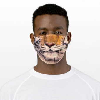 Tiger Nose and Mouth Adult Cloth Face Mask | Zazzle