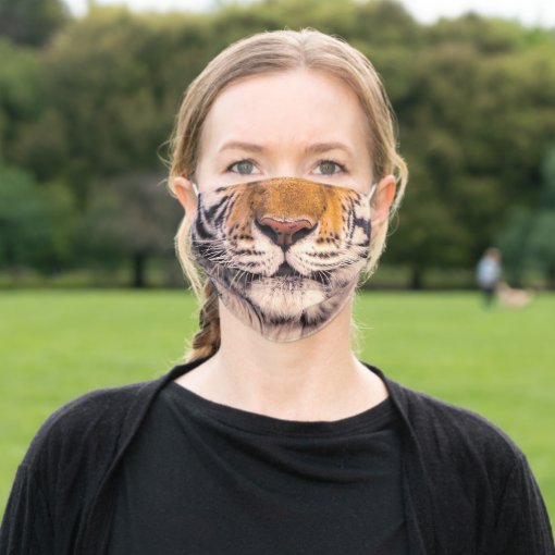 Tiger Nose and Mouth Adult Cloth Face Mask | Zazzle