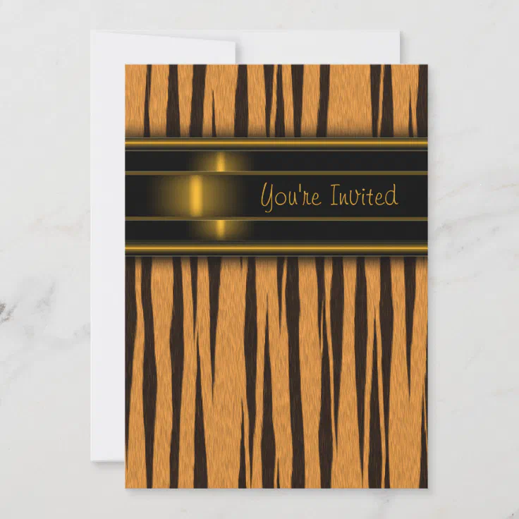 Tiger Party Invitation Template | Zazzle