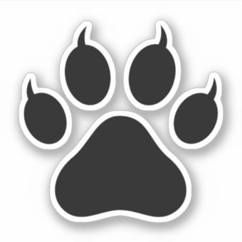 Tiger Paw Print Sticker | Zazzle