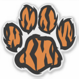 Tiger Paw Sticker | Zazzle