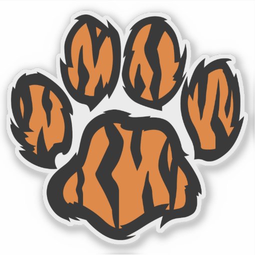 Tiger Paw Sticker | Zazzle