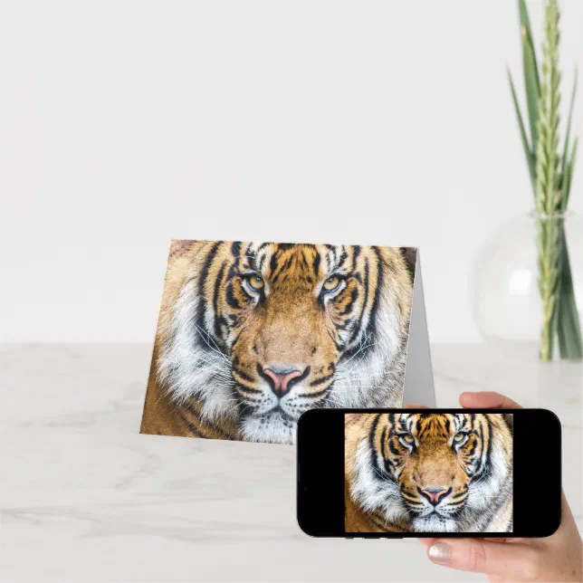 Tiger Personalized Name Happy Birthday Card | Zazzle