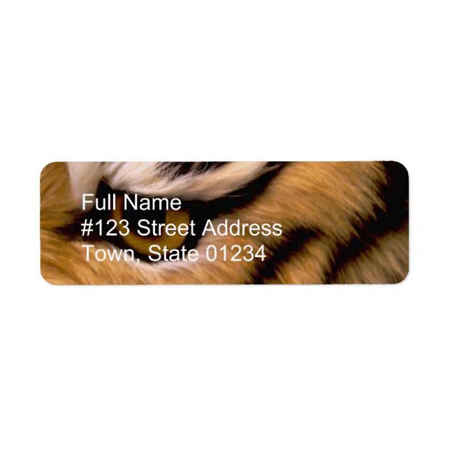 Tiger Photo Return Address Label | Zazzle