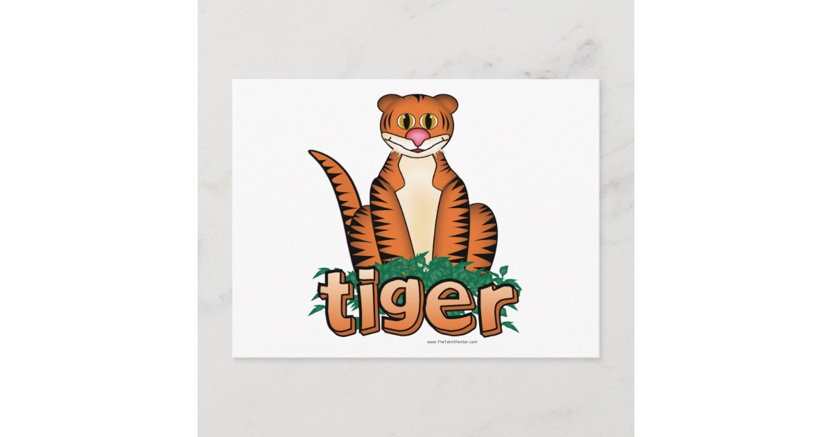 TIGER! POSTCARD | Zazzle