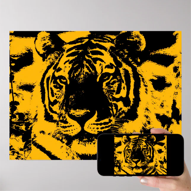 Tiger Poster Print - Pop Art Style Tigers Posters | Zazzle