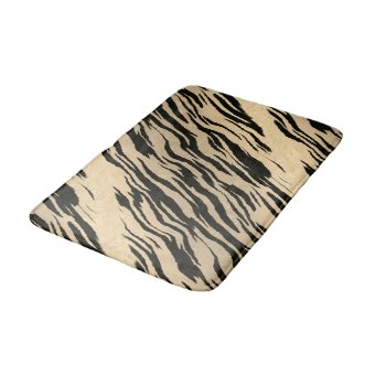 Tiger print bath mat | Zazzle