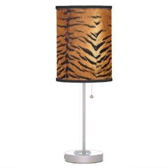 Tiger Print Big Cat Lamp | Zazzle