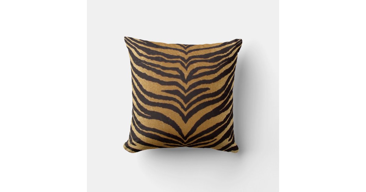 Tiger Print Throw Pillow | Zazzle