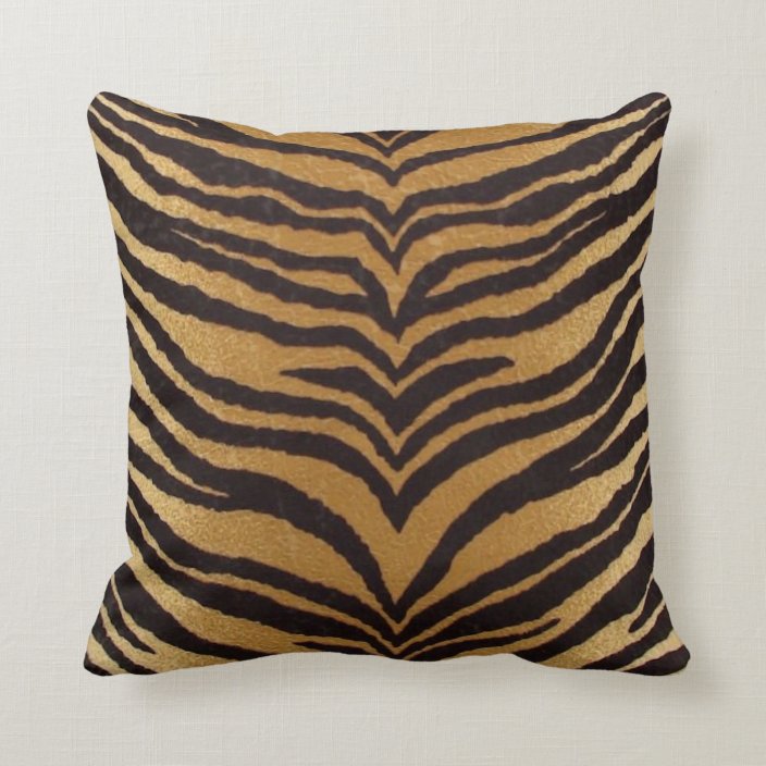 Tiger Print Throw Pillow | Zazzle.com