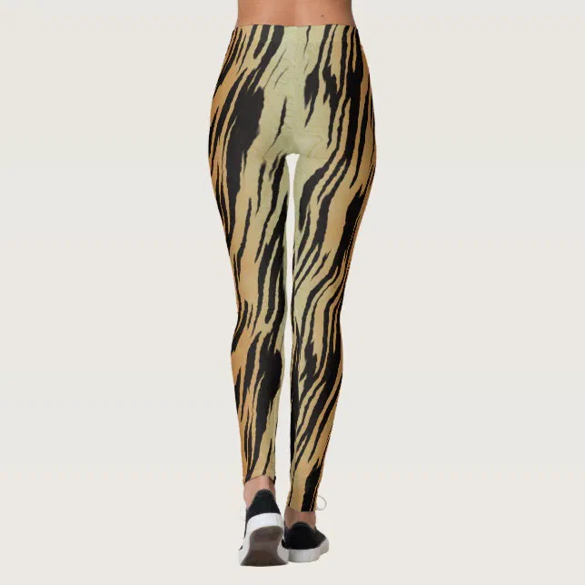Tiger Print Yoga Leggings | Zazzle