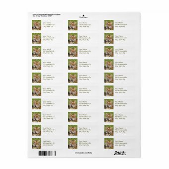 Tiger Return Labels | Zazzle