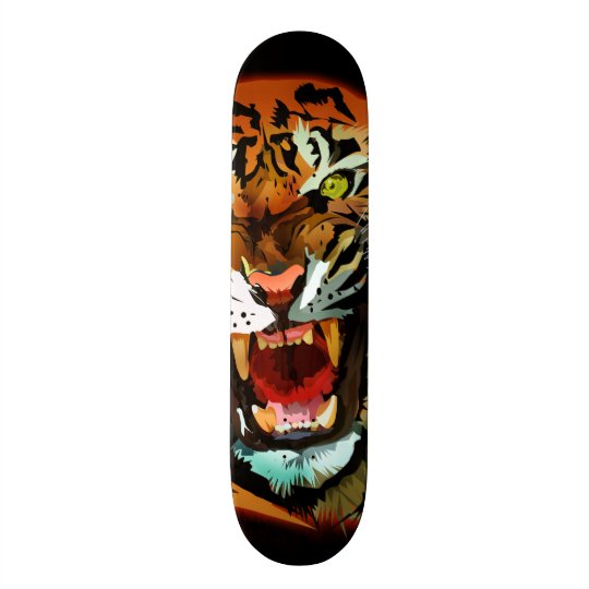 Tiger Roar Skateboard Deck | Zazzle.com