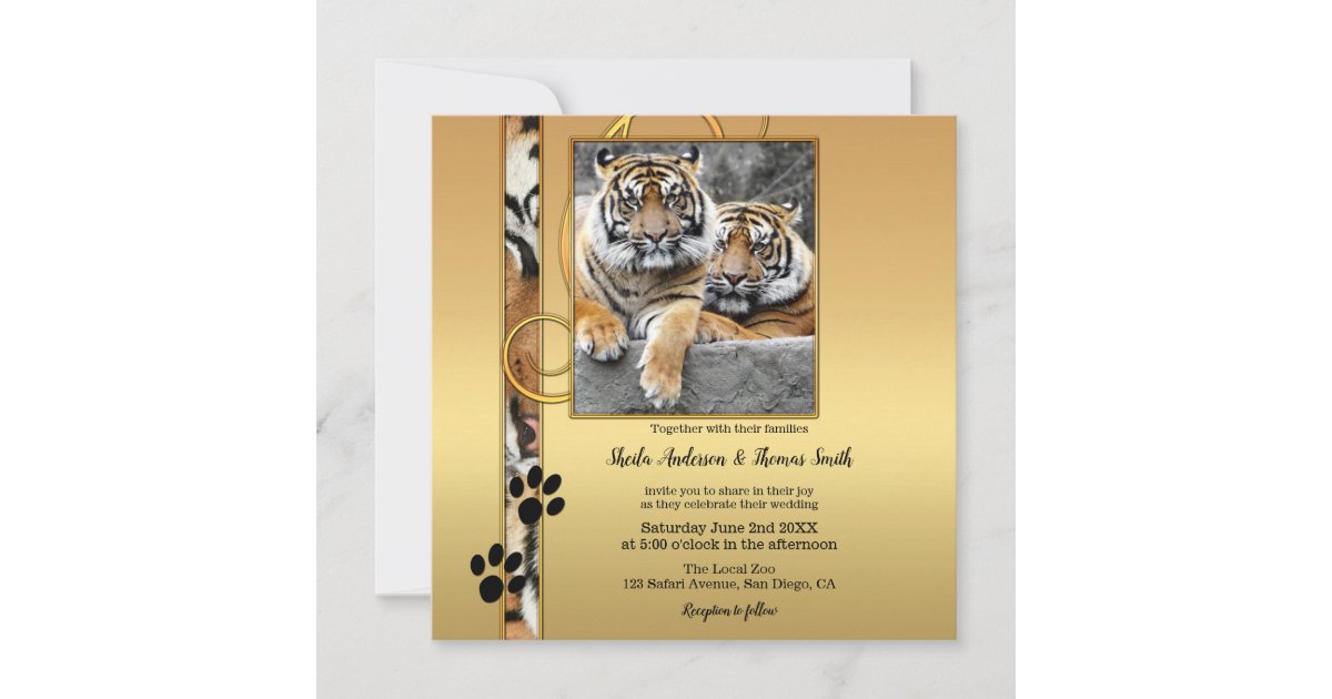Tiger Safari Zoo Wedding Invitation | Zazzle