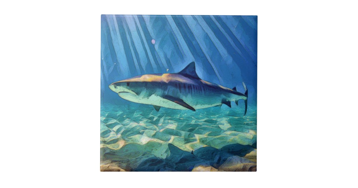 Tiger Shark Ceramic Tile | Zazzle