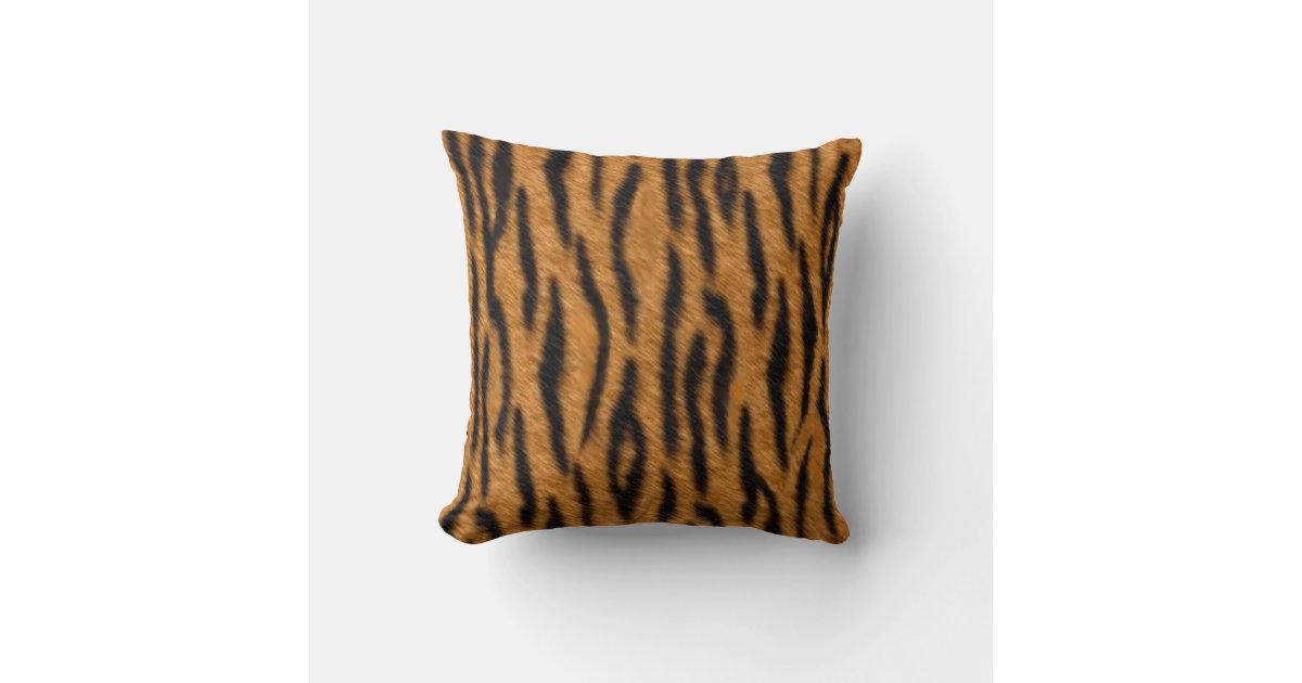 Tiger skin print design, Tiger stripes pattern Throw Pillow | Zazzle