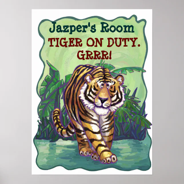 Tiger Stationery Poster | Zazzle
