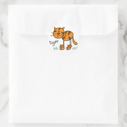 Tiger Stick Figure Stickers Sticker | Zazzle