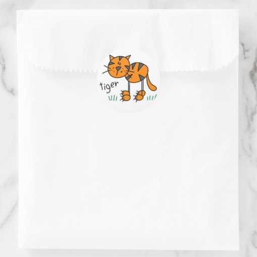 Tiger Stick Figure Stickers Sticker | Zazzle