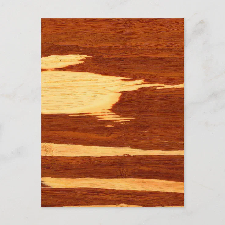 Tiger Stripe Bamboo Wood Grain Look Postcard | Zazzle