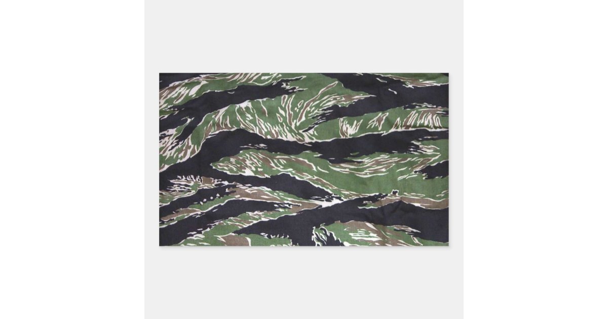 Tiger Stripe Camo Rectangular Stickers | Zazzle