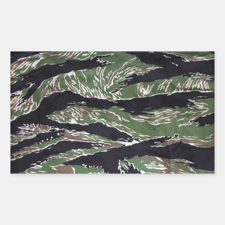 Tiger Stripe Camo Rectangular Stickers | Zazzle