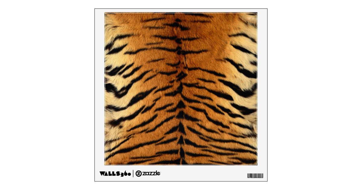 Tiger Stripe Fur Print Wall Sticker | Zazzle