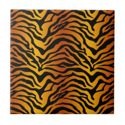 Tiger stripe tile | Zazzle