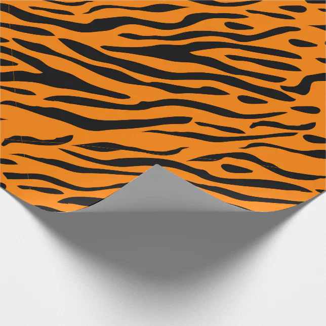 Tiger striped wrapping paper - gifts for tigers! | Zazzle