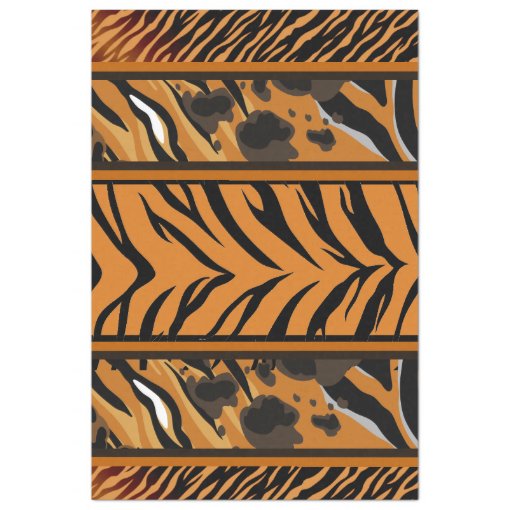 Tiger Stripes Animal Print Decoupage Tissue Paper | Zazzle
