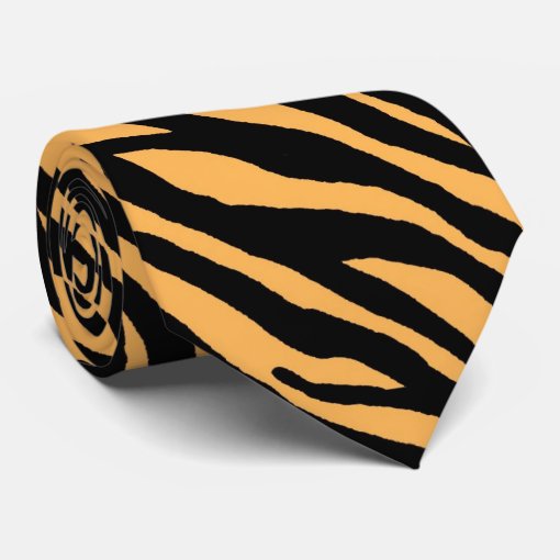 Tiger Stripes Pattern Neck Tie | Zazzle