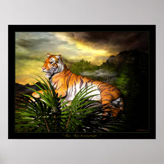 Tiger, Tiger, Burning Bright Poster | Zazzle