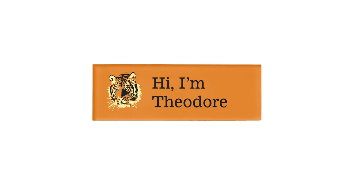 Tiger Tiger Tiger Name Tag | Zazzle